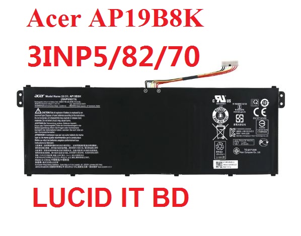 Original Laptop battery For Acer AP19B8K （3INP5/82/70） 11.25V 43.08Wh ...