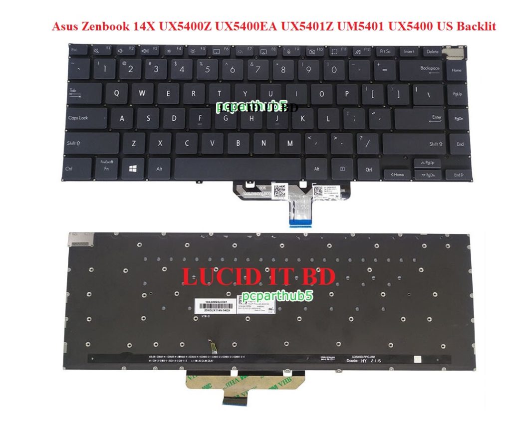 ew Asus Zenbook 14X UX5400Z UX5400EA UX5401Z UM5401 UX5400 Keyboard US ...
